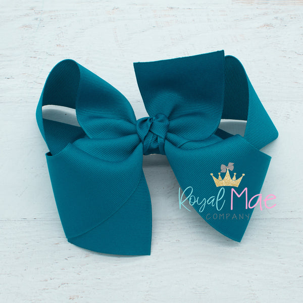 {Deep Teal} Hair Bow - Royal Mae Co.